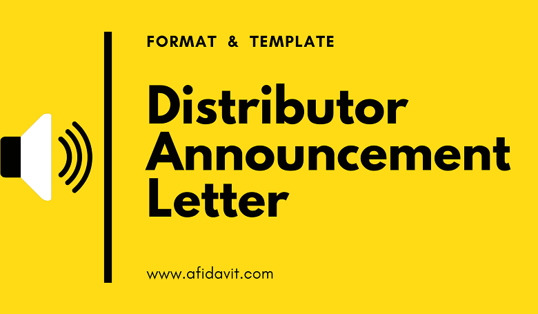 Distributor Announcement Letter Archives - Affidavit