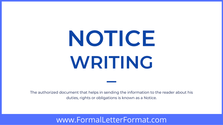 Public Notice Writing: Notice Types, Notice Format, Sample of Notice ...